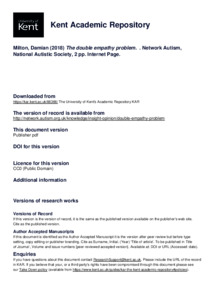 The double empathy problem - Kent Academic Repository